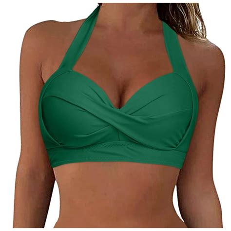 Women Lace Up Bikini Top Push Up Swim Topwomen Lace Up Swimwear Tops