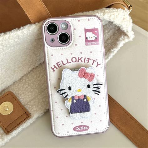 Hello Kitty Holder Case For Iphone 16 15 14 13 Pro Max Plus Protection
