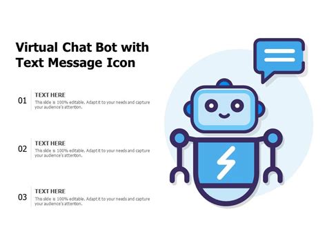 Virtual Chat Bot With Text Message Icon Presentation Graphics