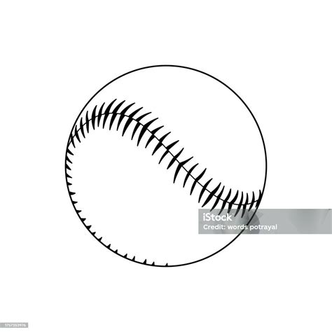 손으로 그린 아이 그림 만화 벡터 일러스트 야구 공 낙서 스타일로 고립 가죽에 대한 스톡 벡터 아트 및 기타 이미지 가죽 경쟁 꿰매기 Istock