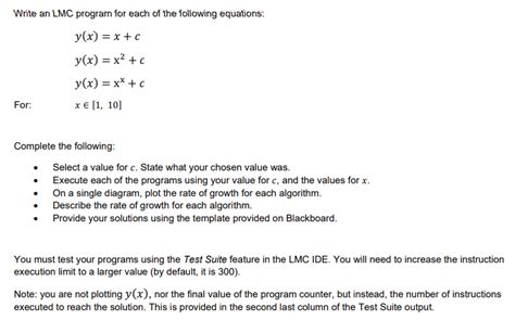 Solved Write An Lmc Program For Each Of The Following