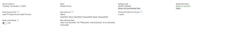 understand the predictive lead scoring configuration page microsoft learn