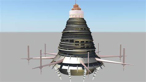 Aincrad 100 Floors 3d Model By Chaudharymaishgmai Image Sword Art