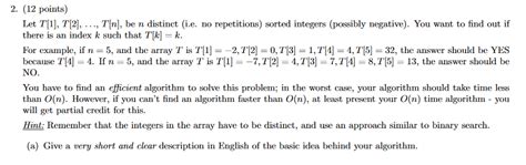 Solved B Give The Psuedocode C Trace Your Algorithm On
