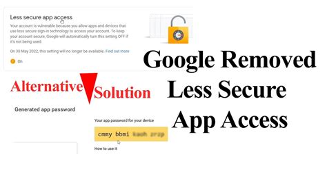 Google Gmail Remove Allow Less Secure Apps Option Alternative Solution YouTube