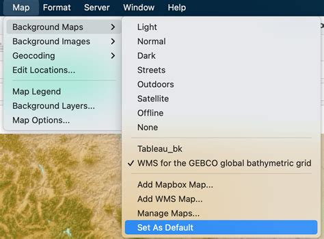 how to specify the layer to be initially displayed when using wms map