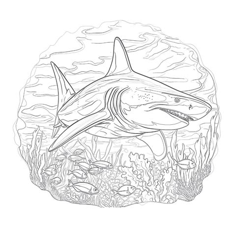 Bull Shark Coloring Page Coloring Pages Mimi Panda