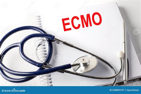 Ecmo Symbol Concept Words `ecmo Extra Corporeal Membrane Oxygenation` On Cubes On A Beautiful