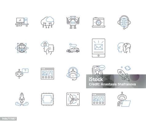 웹 보안 회선 아이콘 모음입니다 방화벽 암호화 사이버 보안 맬웨어 피싱 취약성 Ssl 벡터 및 선형 그림 인증 침입 개인 정보 보호 개요 표지판 설정 아이콘에 대한 스톡