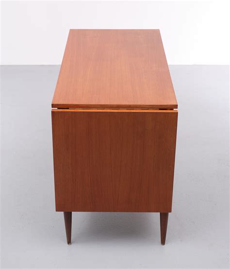 Danish Teak Drop Leaf Writing Desk By Arne Vodder 1960s For Sale At