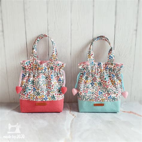 How To Make Cute Drawstring Hand Bags For Girls And Moms Free Sewing