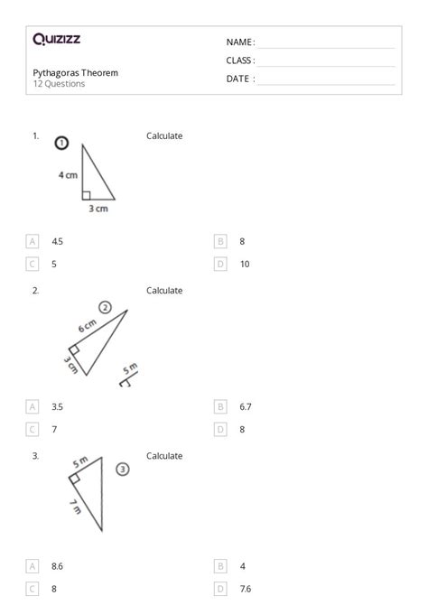 50 converse pythagoras theorem worksheets on quizizz free and printable