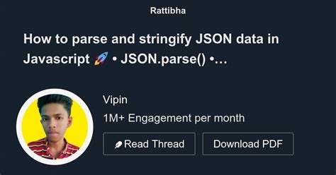 How To Parse And Striny Json Data In Javascript 🚀 • Jsonparse • Jsonstriny 🧵👇