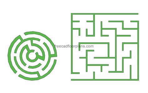 Maze Garden Free Cad Drawings