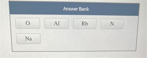 Solved Arrange These Elements According To