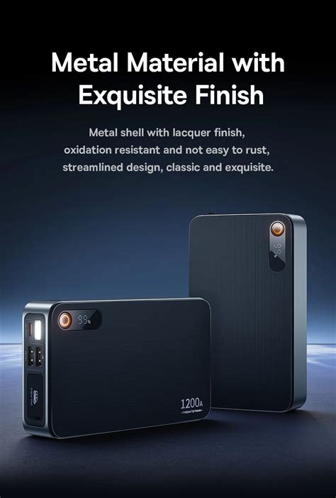 Baseus 점프 스타터 보조베터리 자동차 비상 발전소 배터리 충전기 부스터 시동 장치 12000mah 1200a 12v