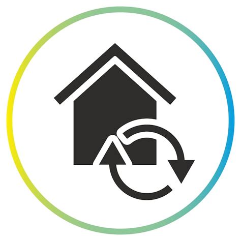 Premium Vector House Maintenance Icon Home Update Tech Sync Buildings