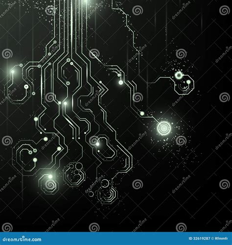 Abstract Background Vector Illustration Microcircuit Stock Illustration Illustration Of