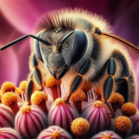 Premium Photo A Beautiful A Bee In Flower Photography