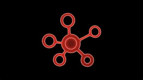 Premium Photo Abstract Molecule Sign Neon Molecule Icon