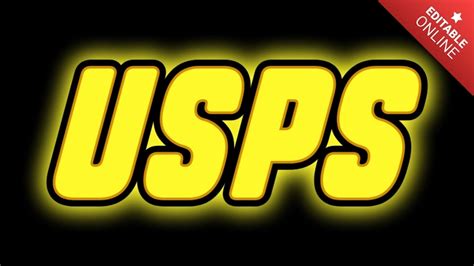 Usps Yellow Text Effect Generator