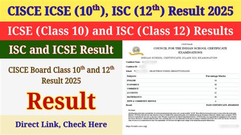 ICSE Results Out At Results Cisce Org Check CISCE Board Class Th Result