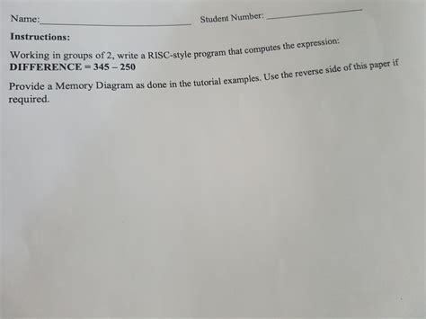 Solved Name Instructions Working In Groups Of 2 Writ