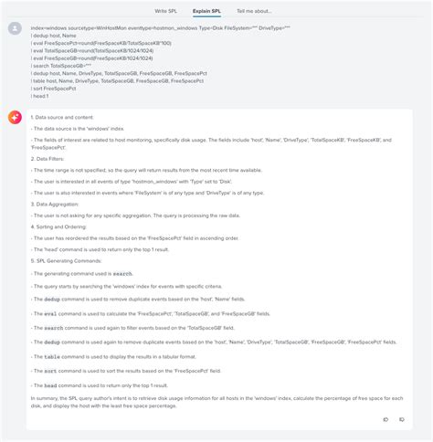 using generative ai to write and explain spl searches splunk lantern