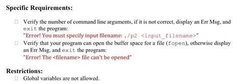 Solved In This Project You Will Write A C Program That