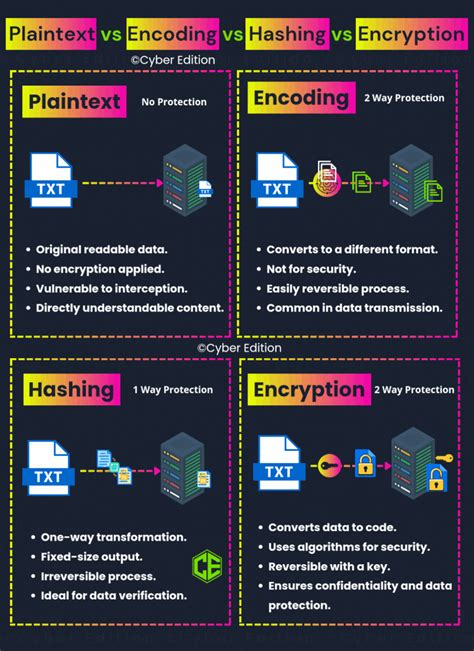 Cyber Edition On Linkedin Plaintext Vs Encoding Vs Hashing Vs Encryption
