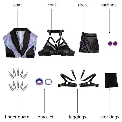 Kda Evelynn Cosplay League Of Legends Costume Purple Sexy Uniform Bra