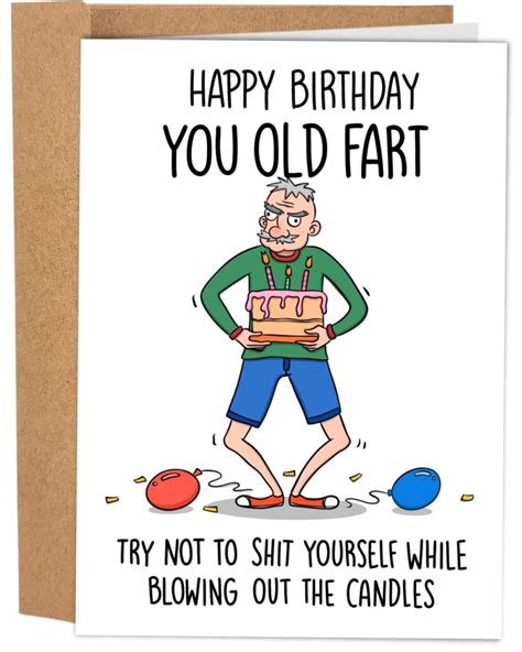 Funny Birthday Card Old Man Printable Birthday