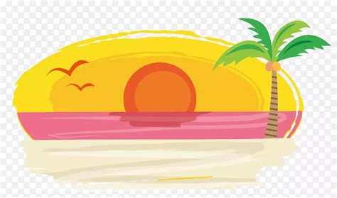 手绘落日美景免抠图png图片素材下载 图片编号ylgkgkaq 免抠素材网