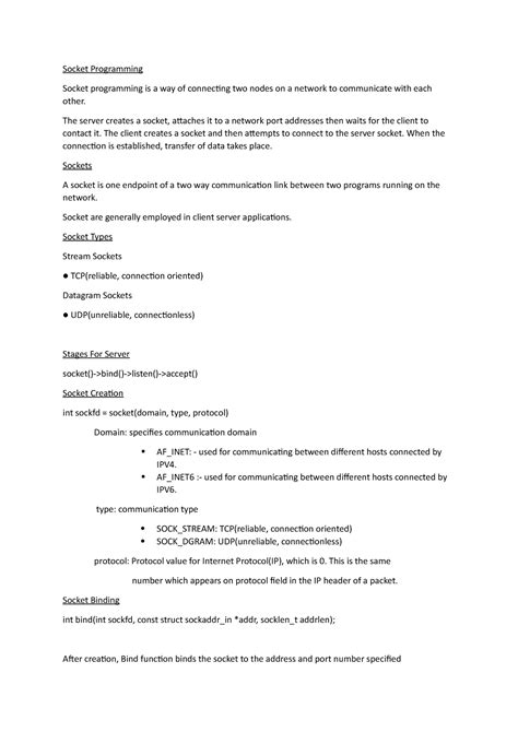 Socket Programming Basics Socket Programming Socket Programming Is A