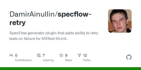 Github Damirainullinspecflow Retry Specflow Generator Plugin That Adds Ability To Retry