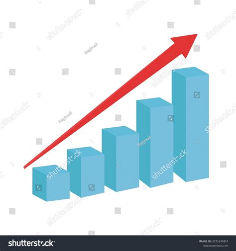 statistics histogram graph arrow vector infographic stock vector