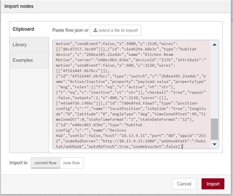 Node Red Flow Samplessharing Node Red Hubitat