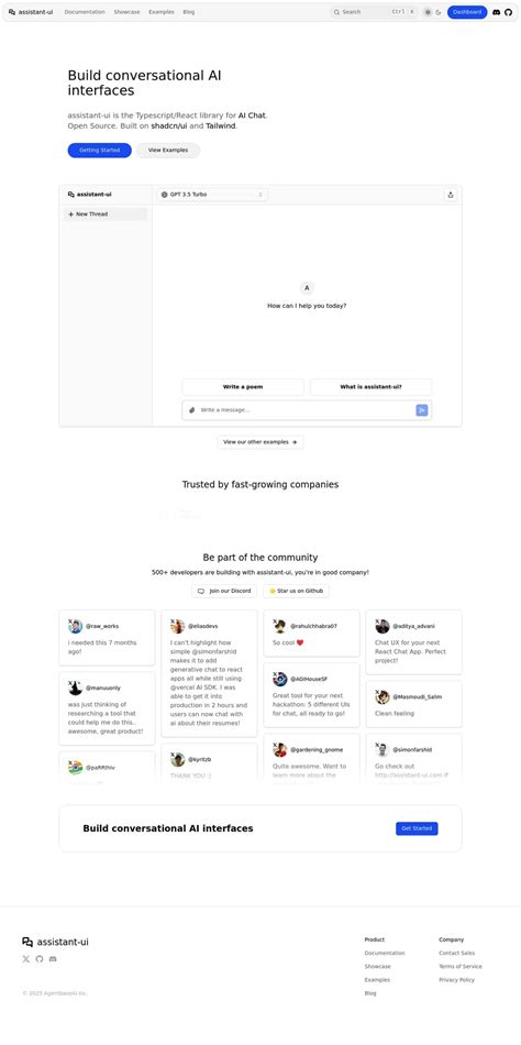 Assistant Ui：开源ai聊天界面库