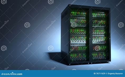 Server Cloud Computing Data Storage 3d Rendering Stock Image Image