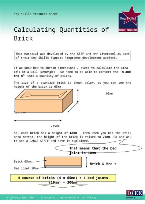 DOC Brickwork Calculating Quantities Of Brick DOKUMEN TIPS