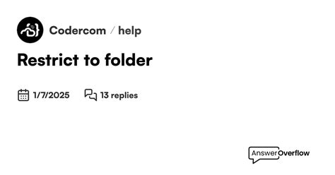 Restrict To Folder