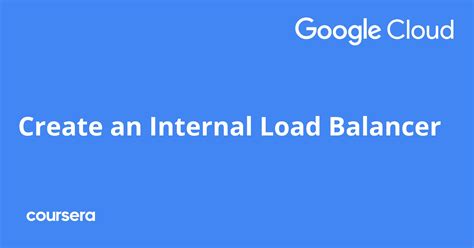 Create An Internal Load Balancer