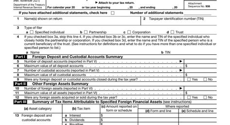 Form 8938 ≡ Fill Out Printable Pdf Forms Online
