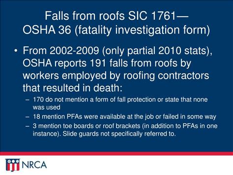 Ppt Current Safety And Health Issues Facing The Roofing Industry