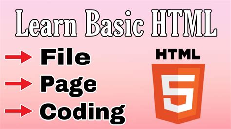 Learn Basic Html Filepage Coding Youtube