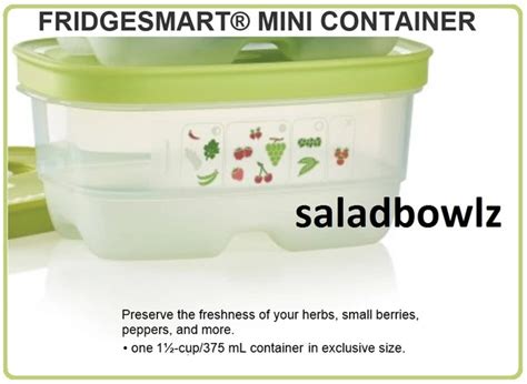 Tupperware Fridgesmart Extra Small Mini Container 375 Ml 15 Cup Wasabi