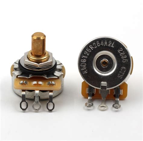 Cts 450g Series 250k Dish Back Potentiometer Solid Shaft Audio Taper