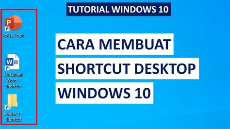 Cara Membuat Shortcut Desktop Windows 10 Tutorial Windows 10 Youtube