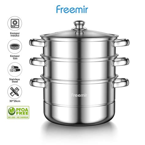 Jual Freemir Cm Panci Kukus Tingkat Panci Rebus Panci Steamer Stainless Steel