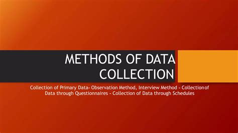 Methods Of Data Collection Research Methodology Pdf